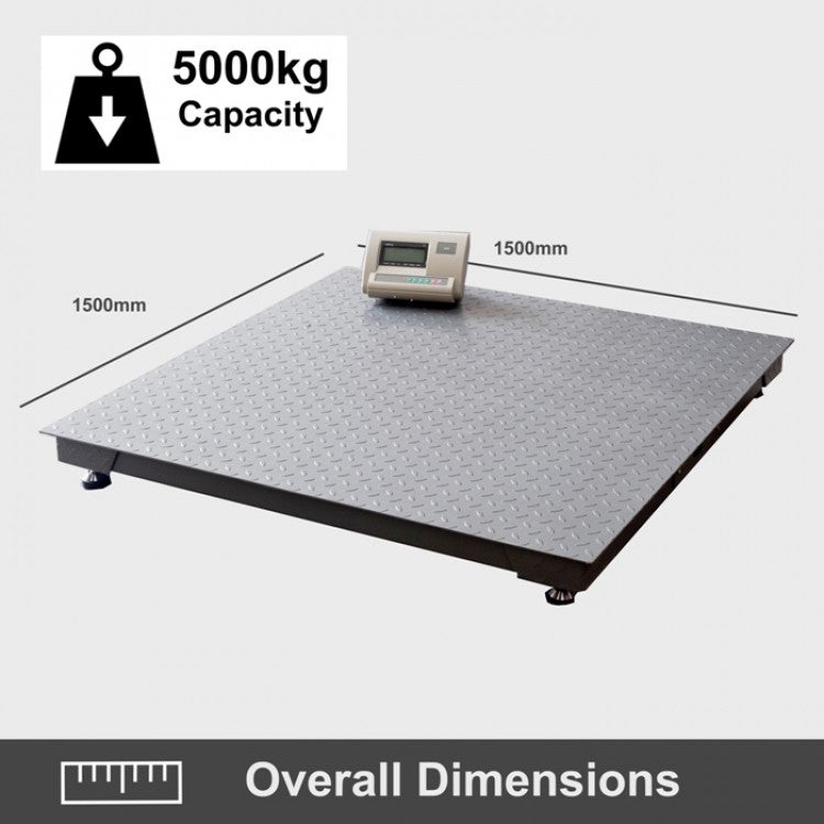 5 Ton Industrial Floor Pallet Scales 1.5m x 1.5m | QualityJack