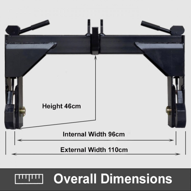 3 Point Linkage Quick Hitch Category 3 suits tractors to 120hp