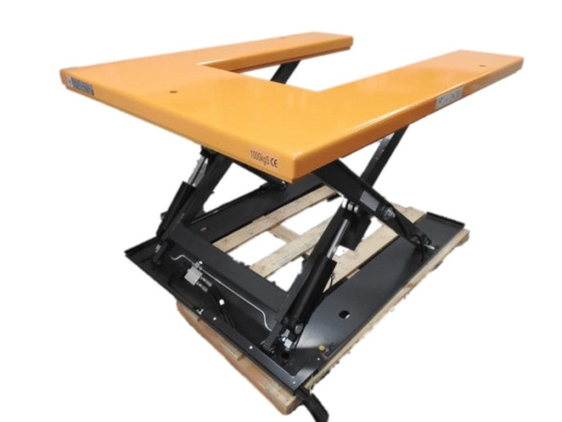 1000Kg Low Profile U Shape Electric Scissor Lift Table | QualityJack