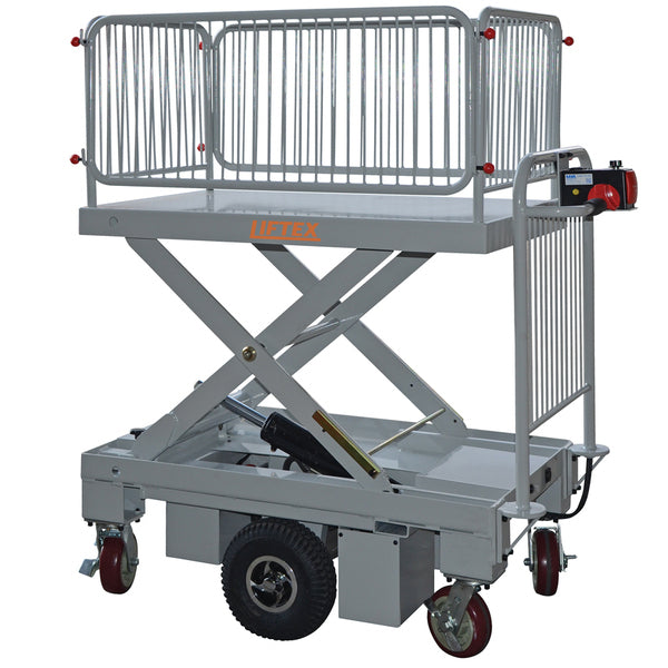 Self Propelled Electric Scissor Lift Trolley with cage 400kg