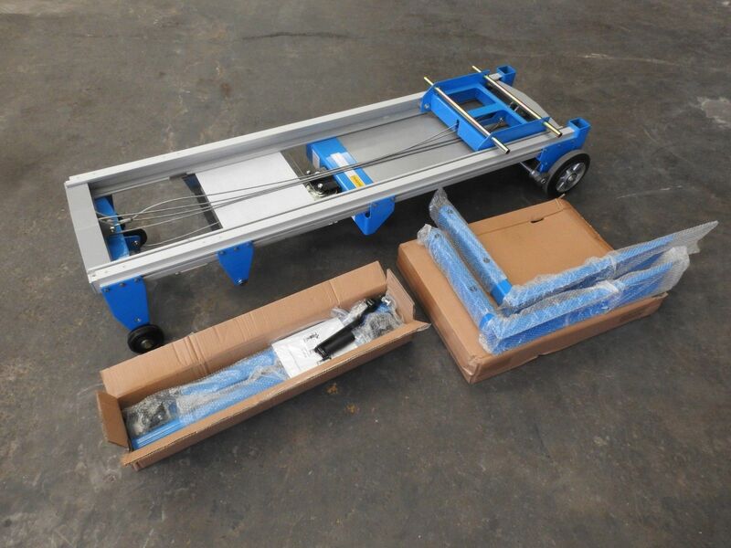 159Kg Capacity Adjustable Leg Aluminium Hand Stacker Winch Lifter