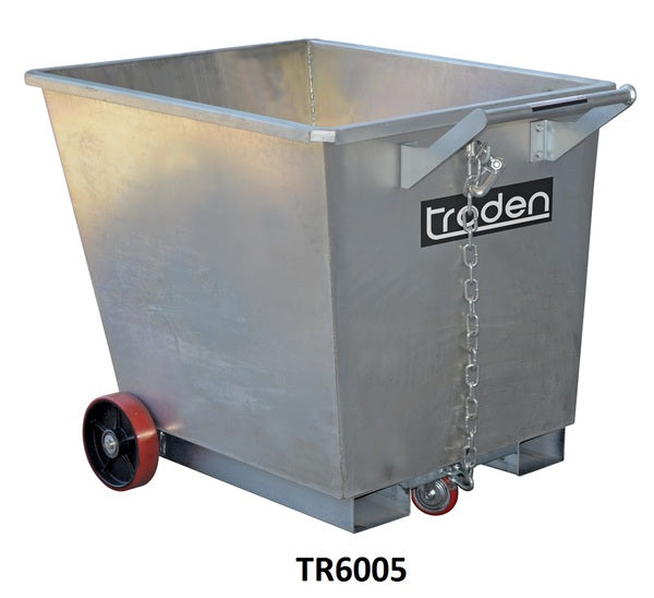 Zinc Plated Forklift Waste Tipping Bins, Light Weight Fork Waste Bin