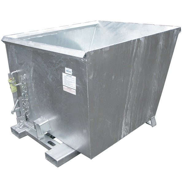 1000kg Capacity Heavy Duty Tipping Bins with Lever Release Mechanism