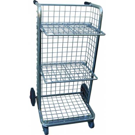 120kg Rated 3 Tier Office Upright File Trolley